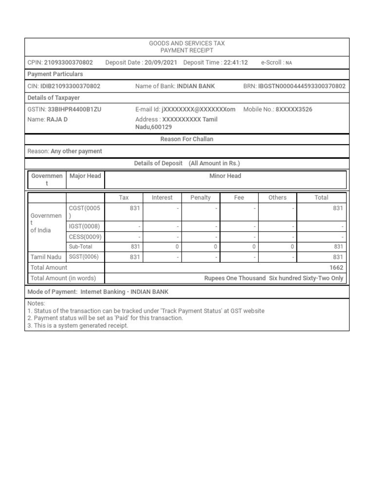 GST-Challan Receipt | PDF