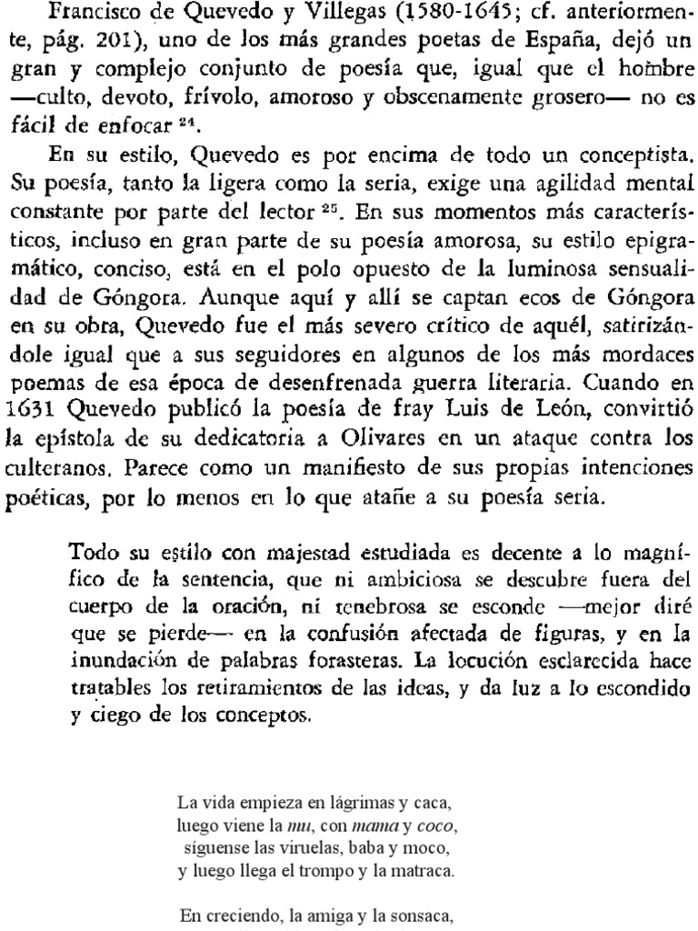 Quevedo | PDF | Poesía | Clásicos