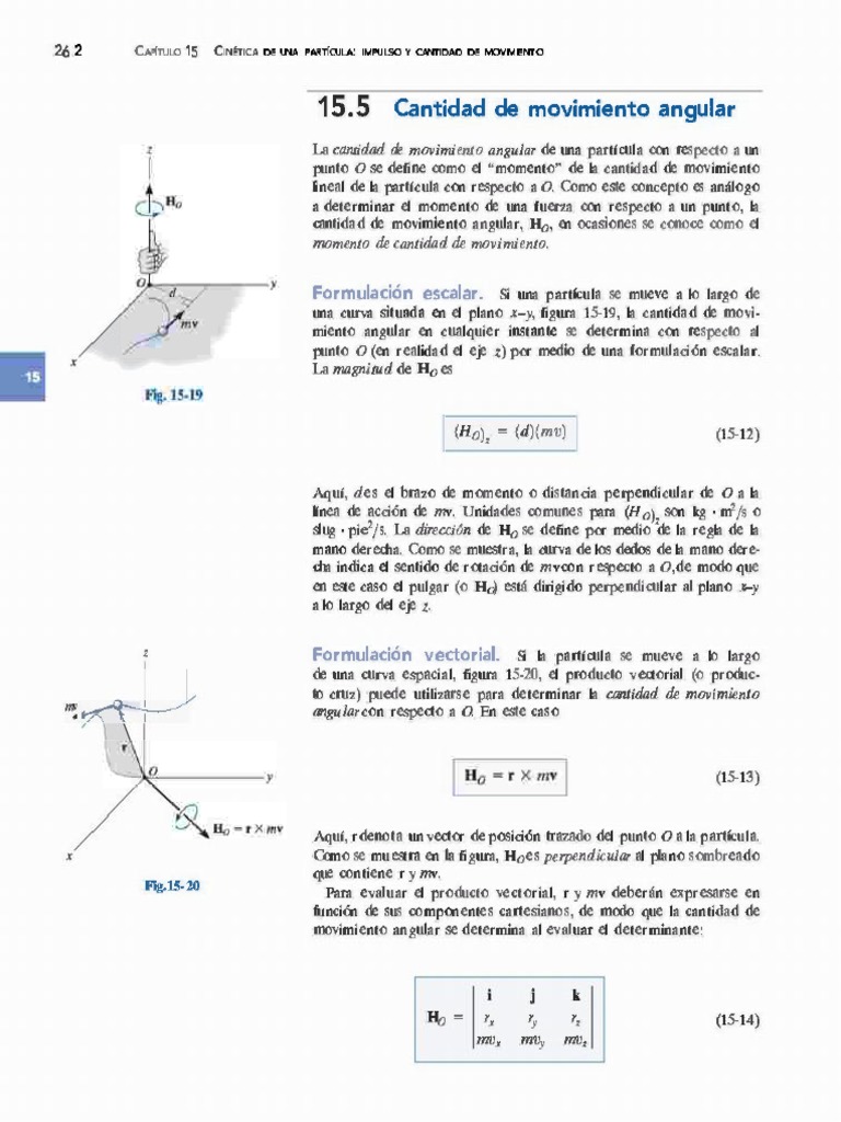 Cantidad de Movimiento Angular e Impulso Angular | PDF | Vector Euclidiano | Impulso
