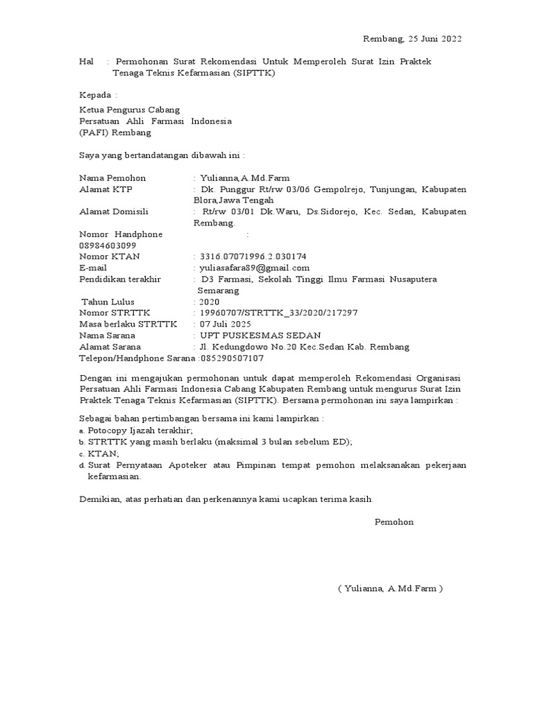 Surat Rekom | PDF | Pengembangan Diri