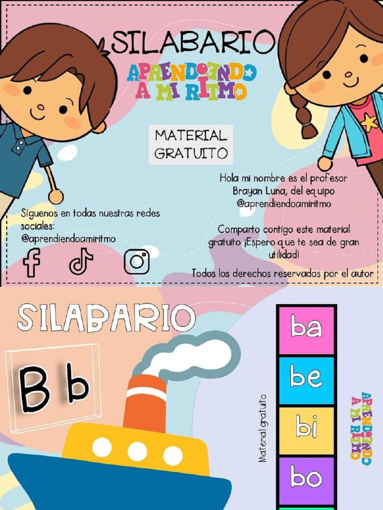 Silabario Completo Formato Tarjetas | PDF