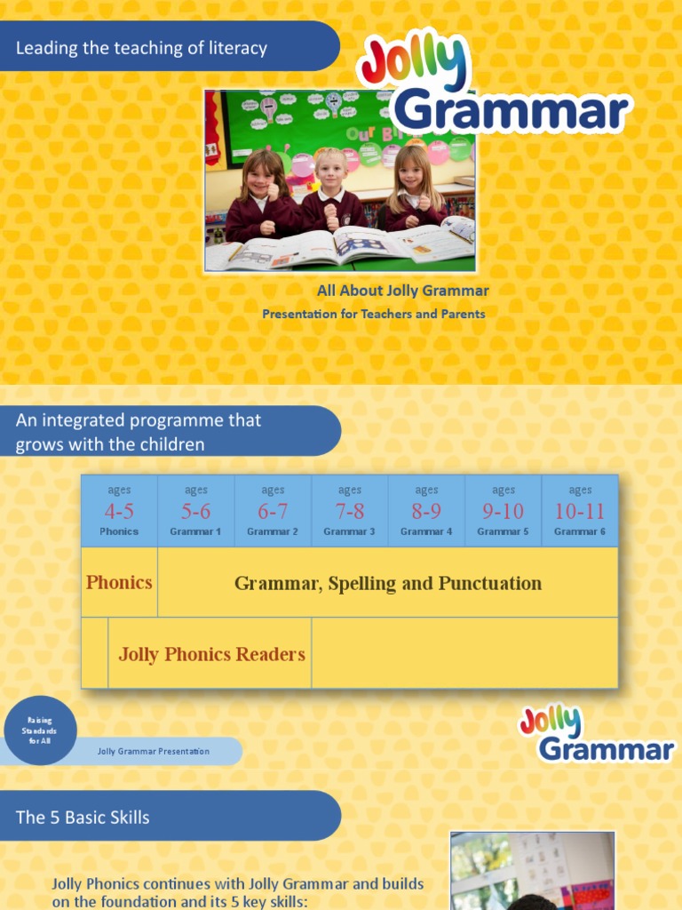 Jolly Grammar Presentation | PDF | Phonics | Verb