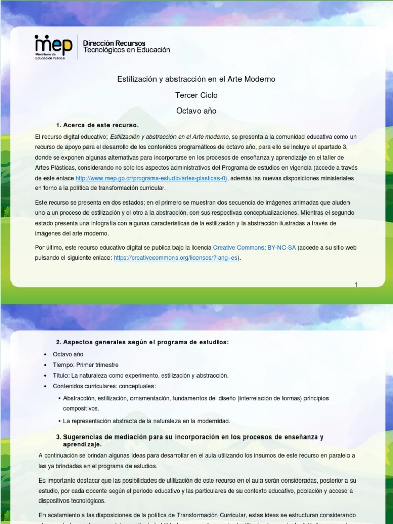 Sugerencia Estilizacion Abstraccion | PDF | Maestros | Abstracción (informática)