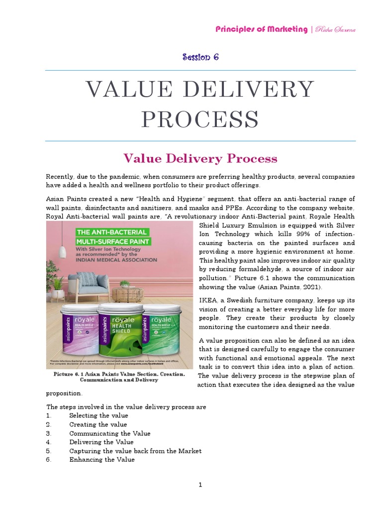 Value Delivery Process in Marketing | PDF | Brand | Popular Culture ...