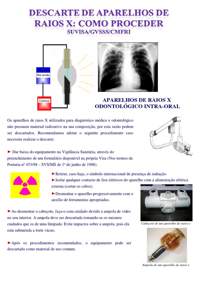 Orientacoes para Descarte de Aparelhos de Raios X | PDF | Raio X ... Orientacoes para Descarte de Aparelhos de Raios X | PDF | Raio X ...