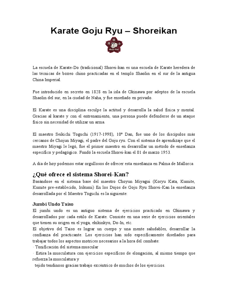 Karate Goju Ryu | PDF | Kárate | Kata