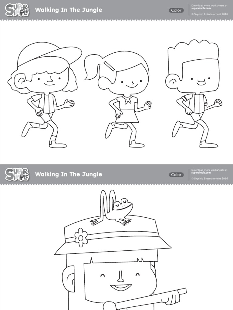 Walking in The Jungle Coloring Pages | PDF