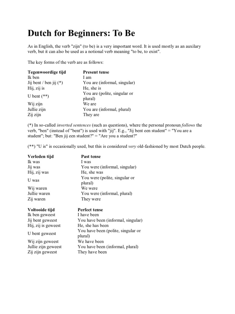 Dutch For Beginners | PDF | Language Arts & Discipline | Foreign ...