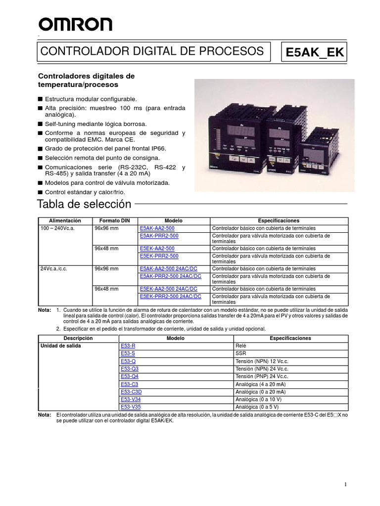 OMRON Manual E5AK | Descargar gratis PDF | Par termoeléctrico | Función (Matemáticas)