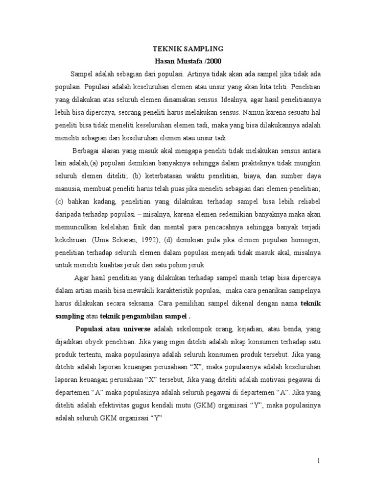 Jenis Jenis Sample | PDF