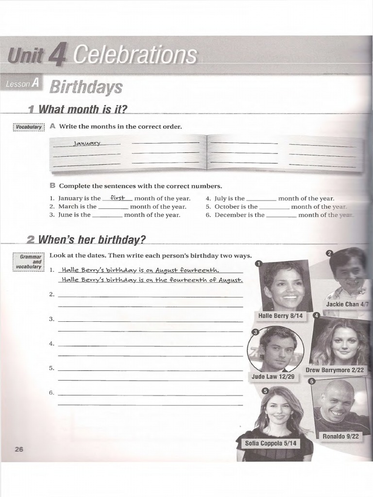 Touchstone 2 Workbook Unit 4 | PDF | Observances