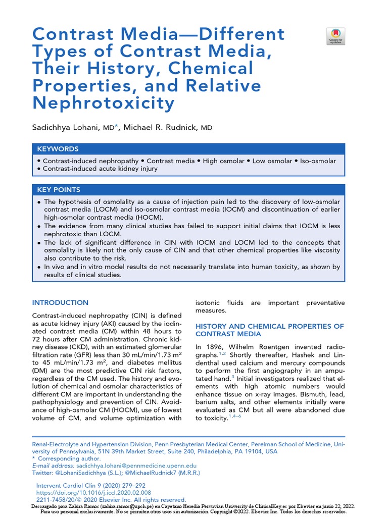 Contrast Media-Different Types of Contrast Media, Their History ...