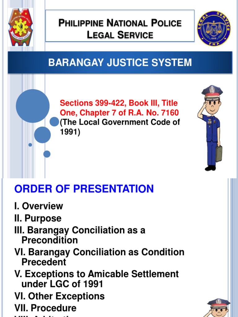 00 - Barangay Justice System | PDF | Mediation | Arbitration
