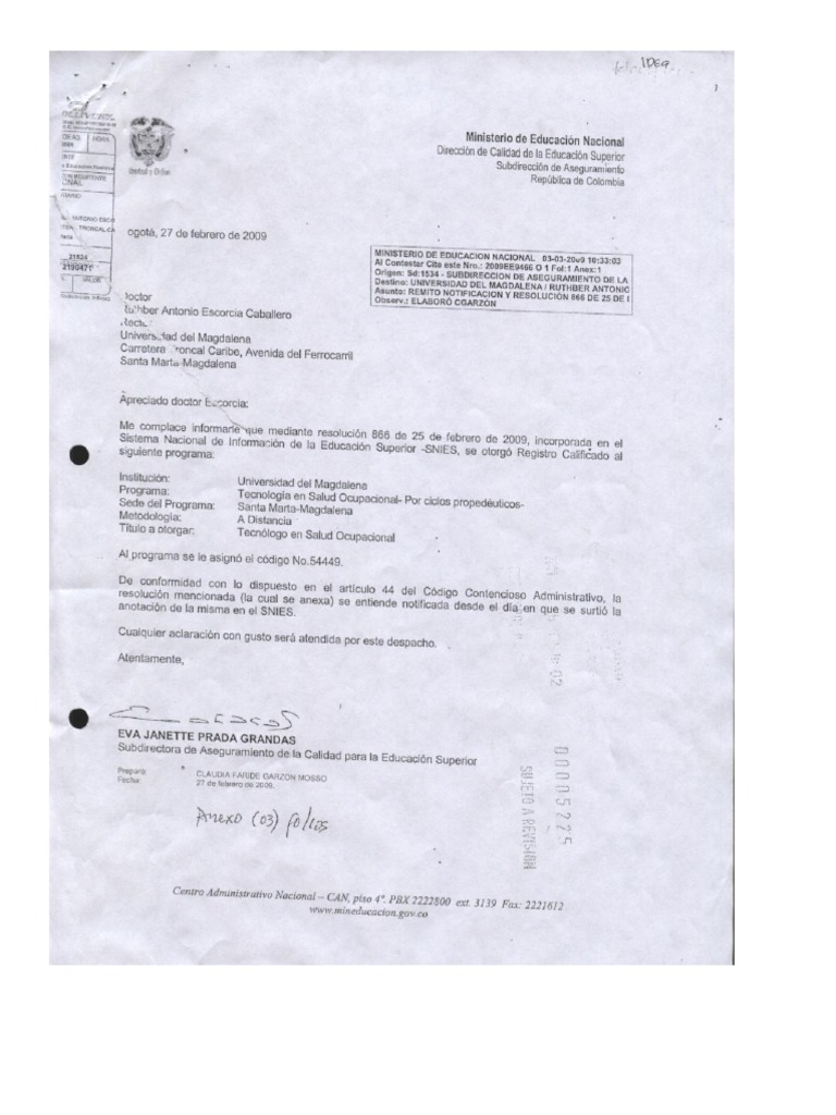 Registro Calificado TSO | PDF