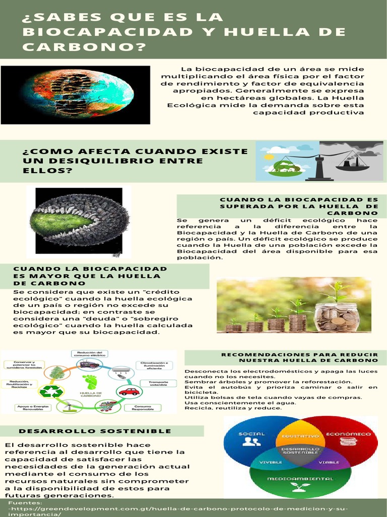 Biocapacidad y Huella de Carbono | PDF | Desarrollo sostenible | Ambiente