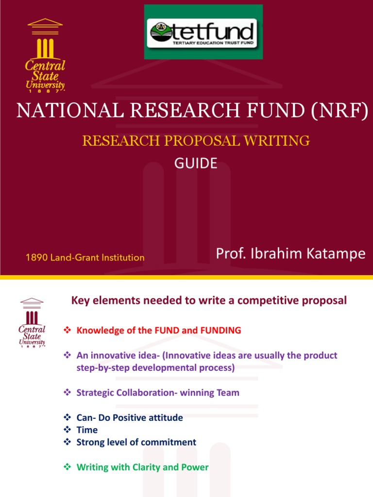 NRF Proposal Writing Guide | PDF | Theory | Science