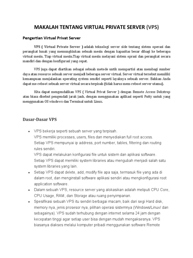 VIRTUAL PRIVATE SERVER FUNDAMENTALS | PDF