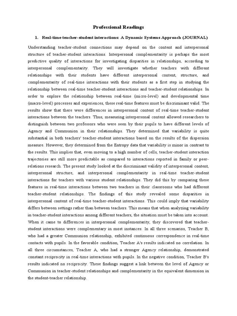 Professional Readings | PDF | Teachers | Project Based Learning