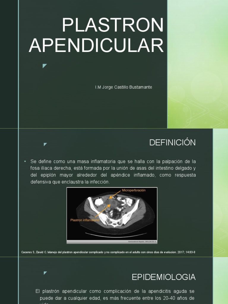 Plastrón Apendicular | PDF | Especialidades Medicas | Gastroenterología