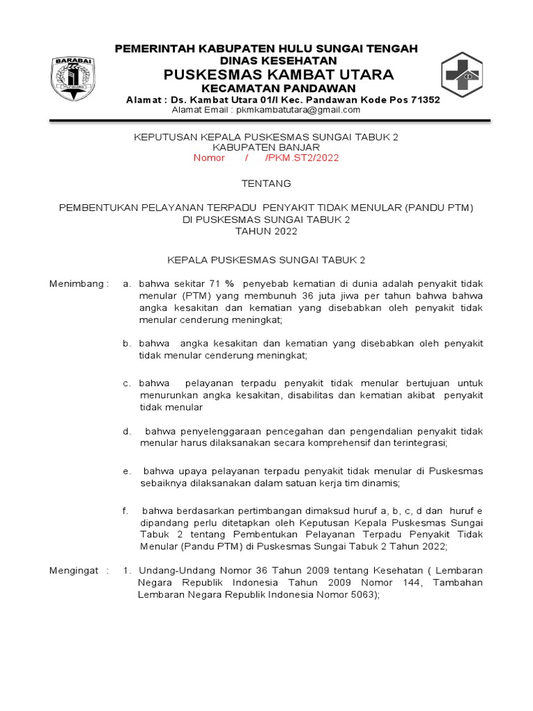 SK Tim Posbindu PTM | PDF