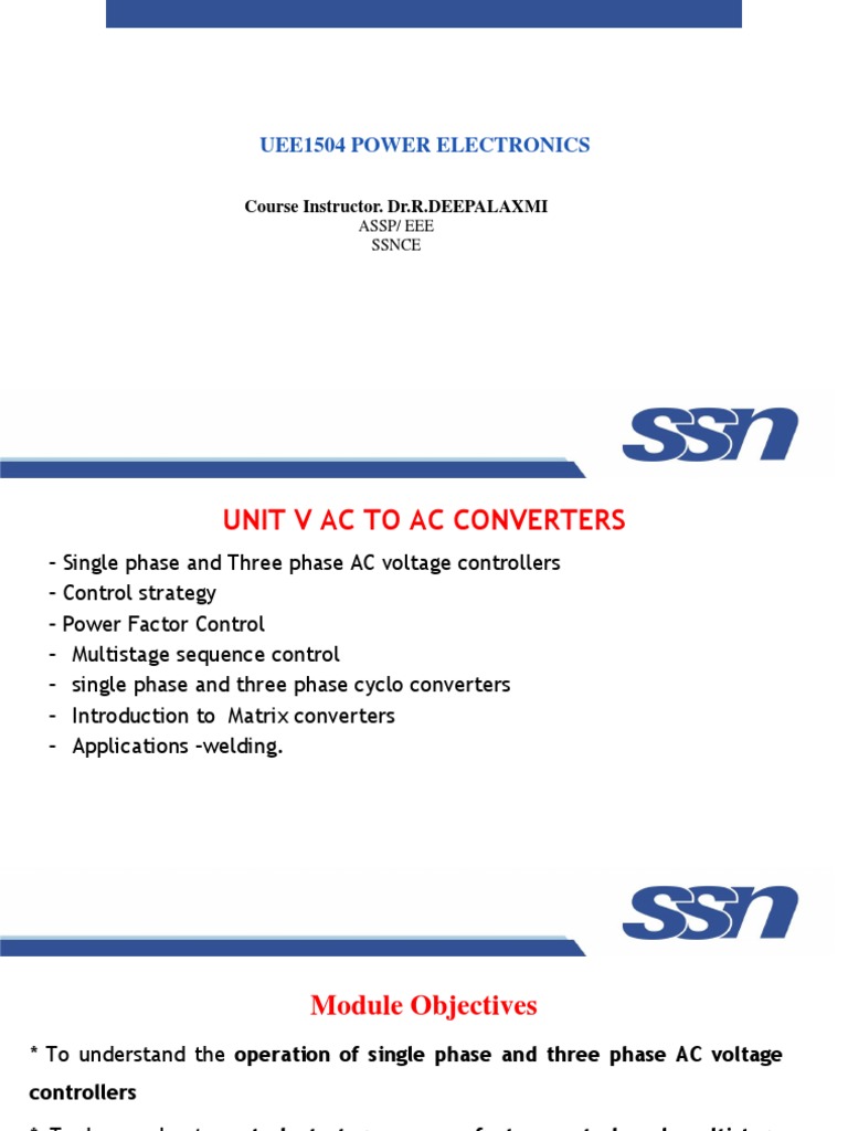 Unit 5 - Combined | PDF | Rectifier | Alternating Current