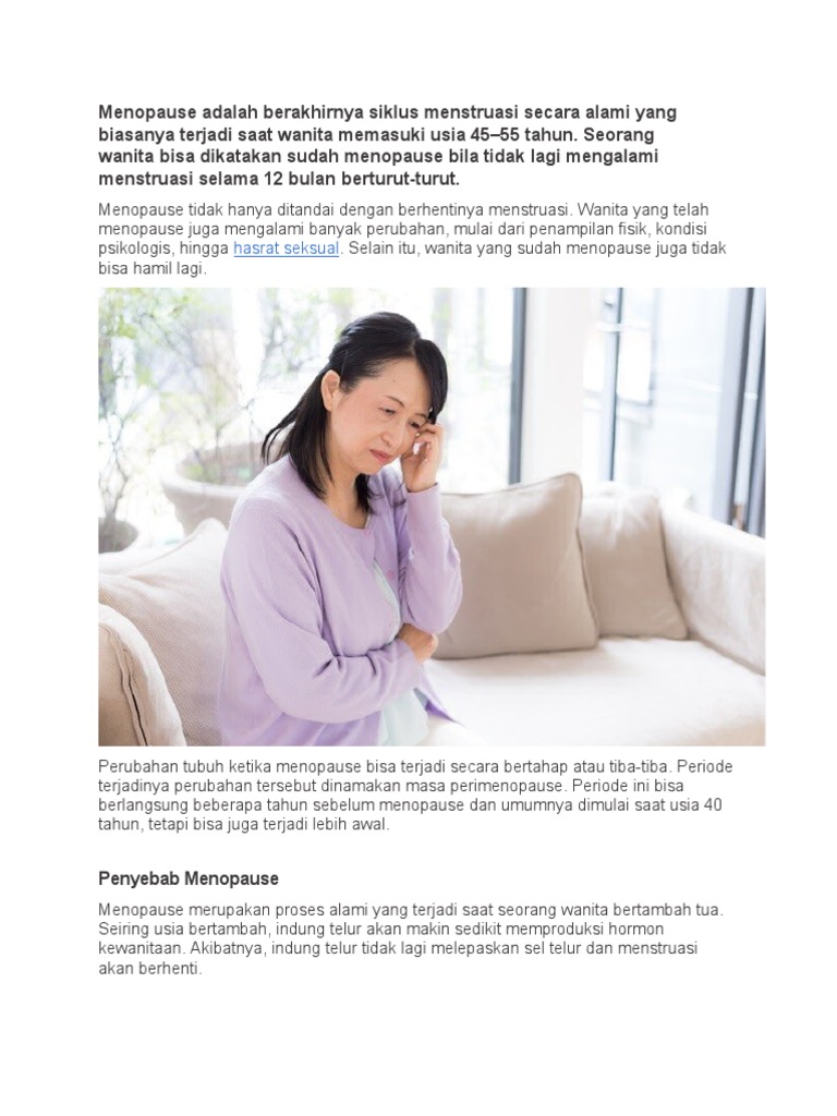 Tanda Dan Tata Laksana Menopause | PDF