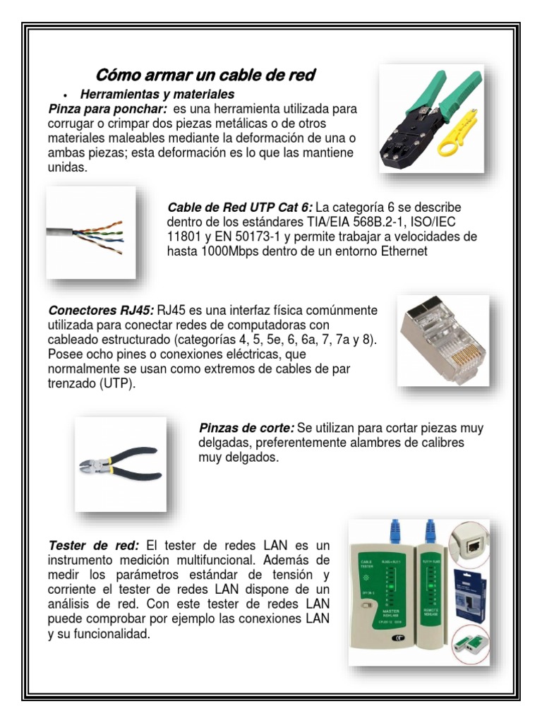 Cómo armar un cable de red RJ45 | PDF | Ciencias de la Computación ...