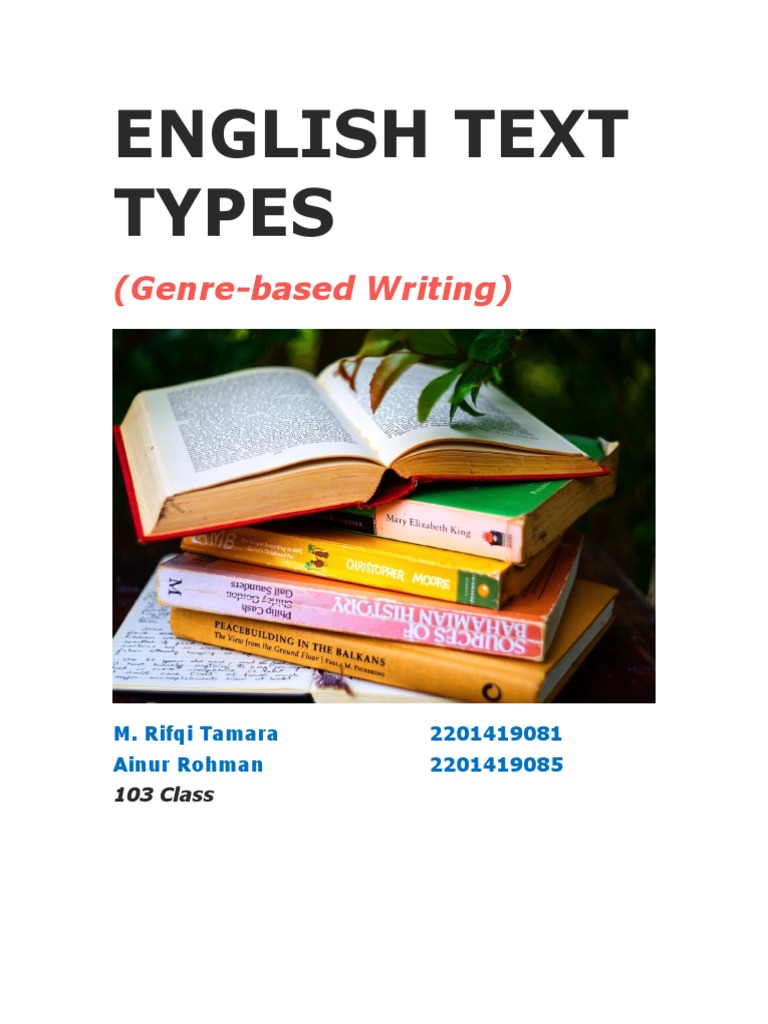 Everything You Need to Know About English Text Types | PDF