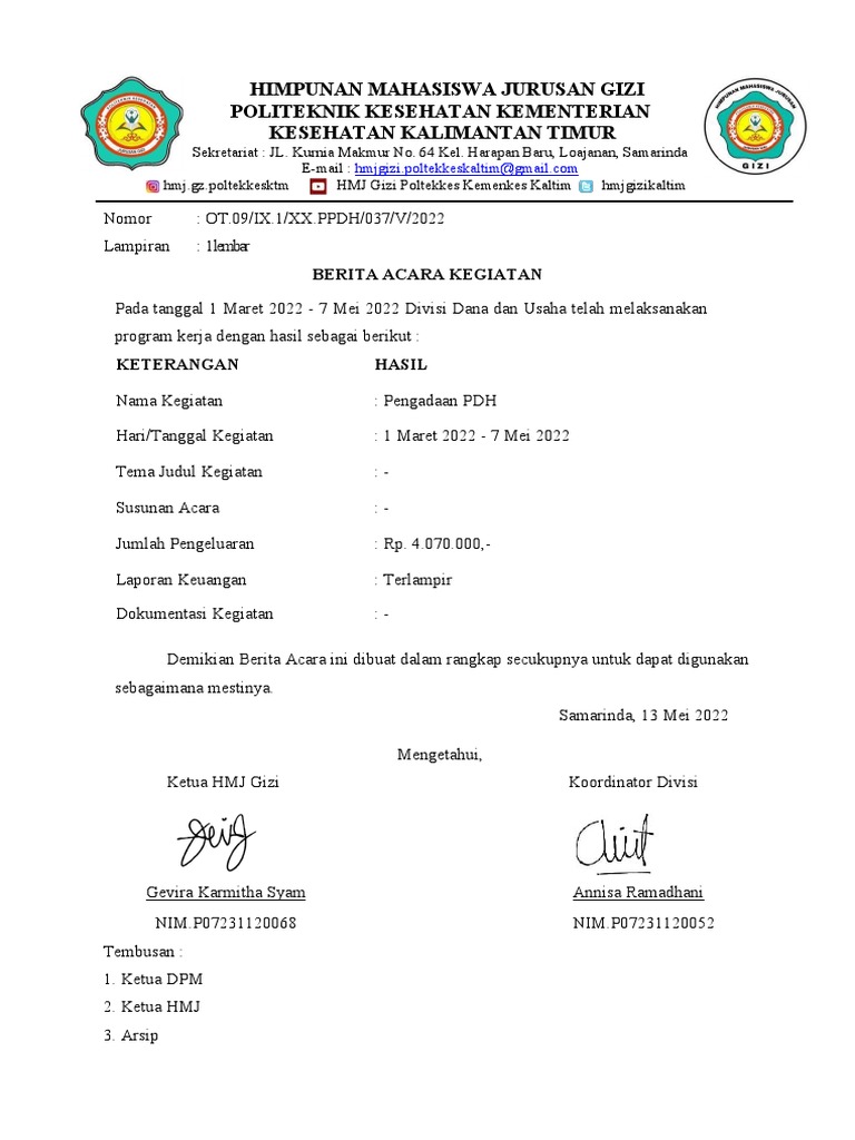 Danus - Pengadaan PDH | PDF
