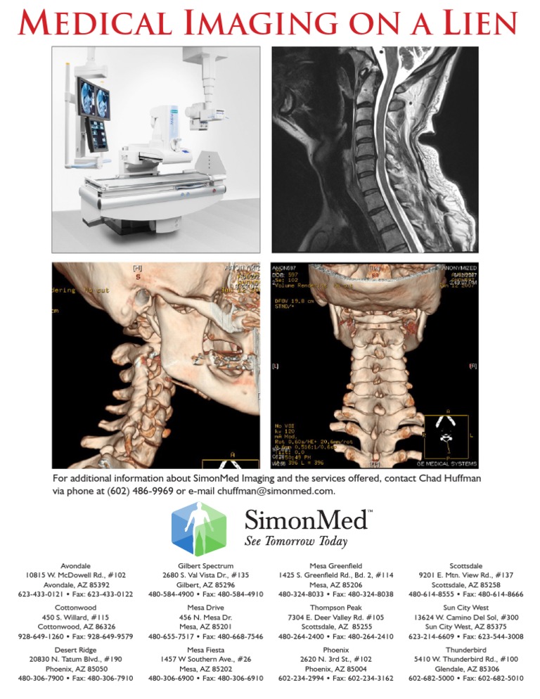 SimonMed Imaging Locations and Contacts | PDF