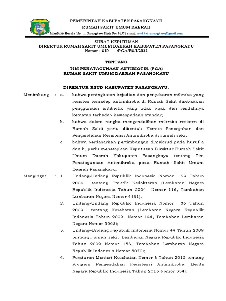 SK. Tim Penatagunaan Antimikroba | PDF
