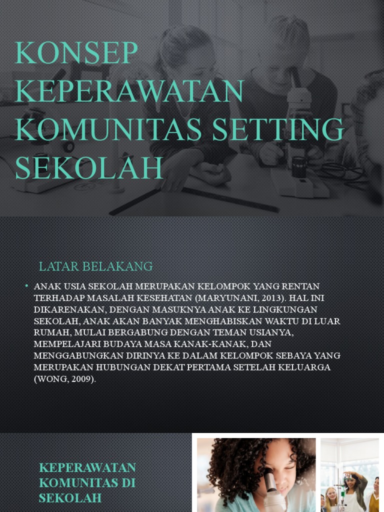 Konsep Keperawatan Komunitas Setting Sekolah | PDF | Pengembangan Diri | Sains & Matematika