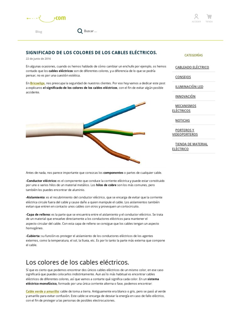 Colores De Los Cables Y Su Significado