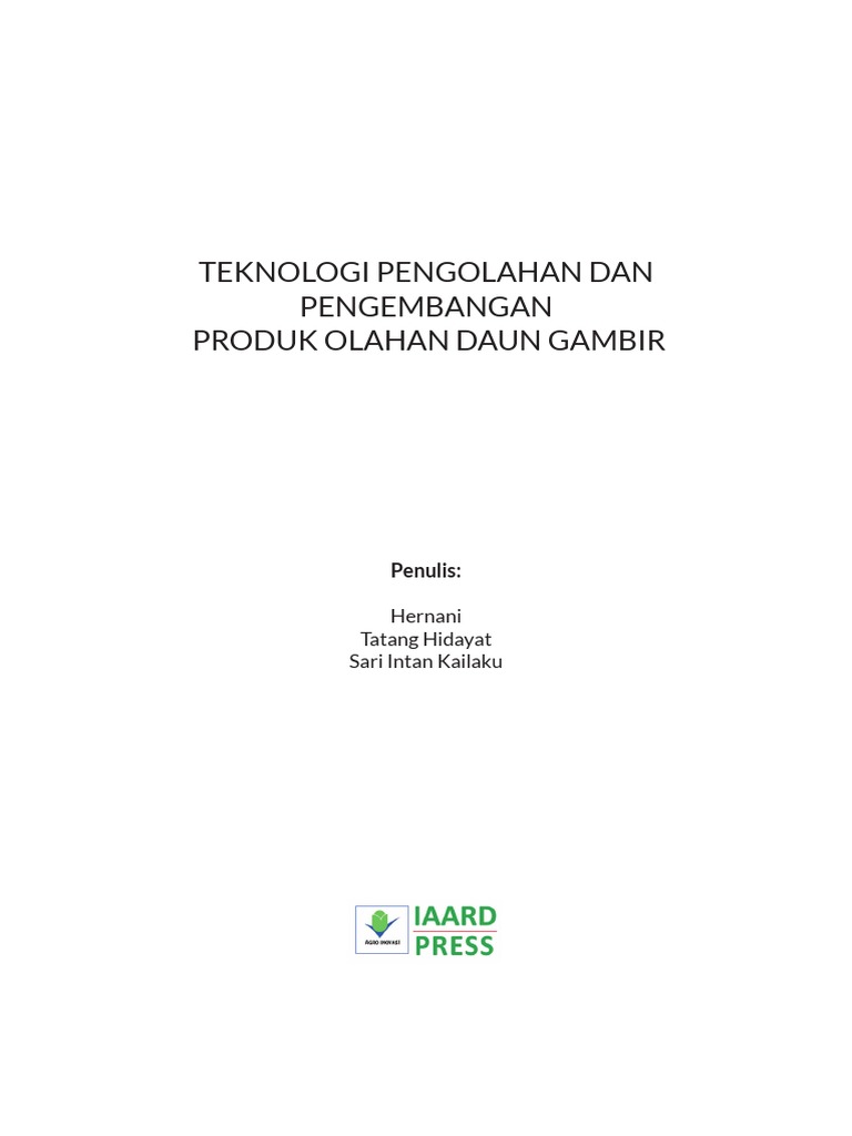 Inovasi Produk Olahan Daun Gambir | PDF