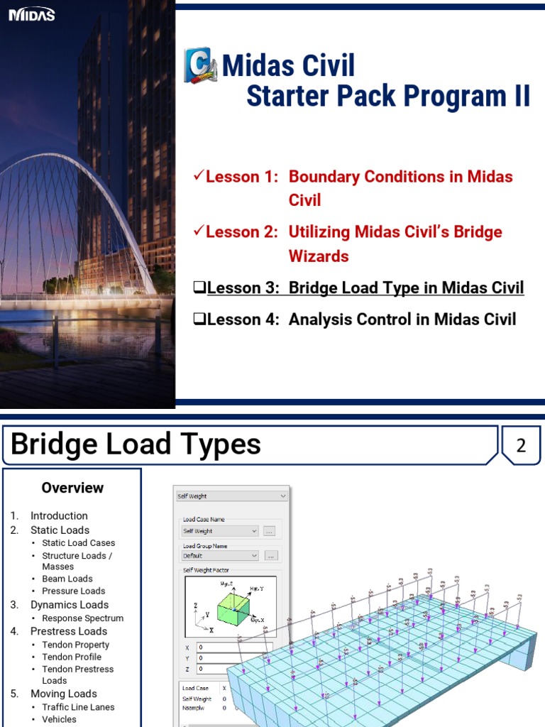 Midas Civil: Static Load Types Guide | PDF | Prestressed Concrete ...