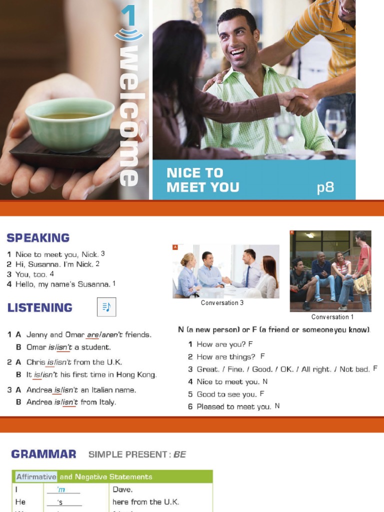 1.1 Nice To Meet You | PDF