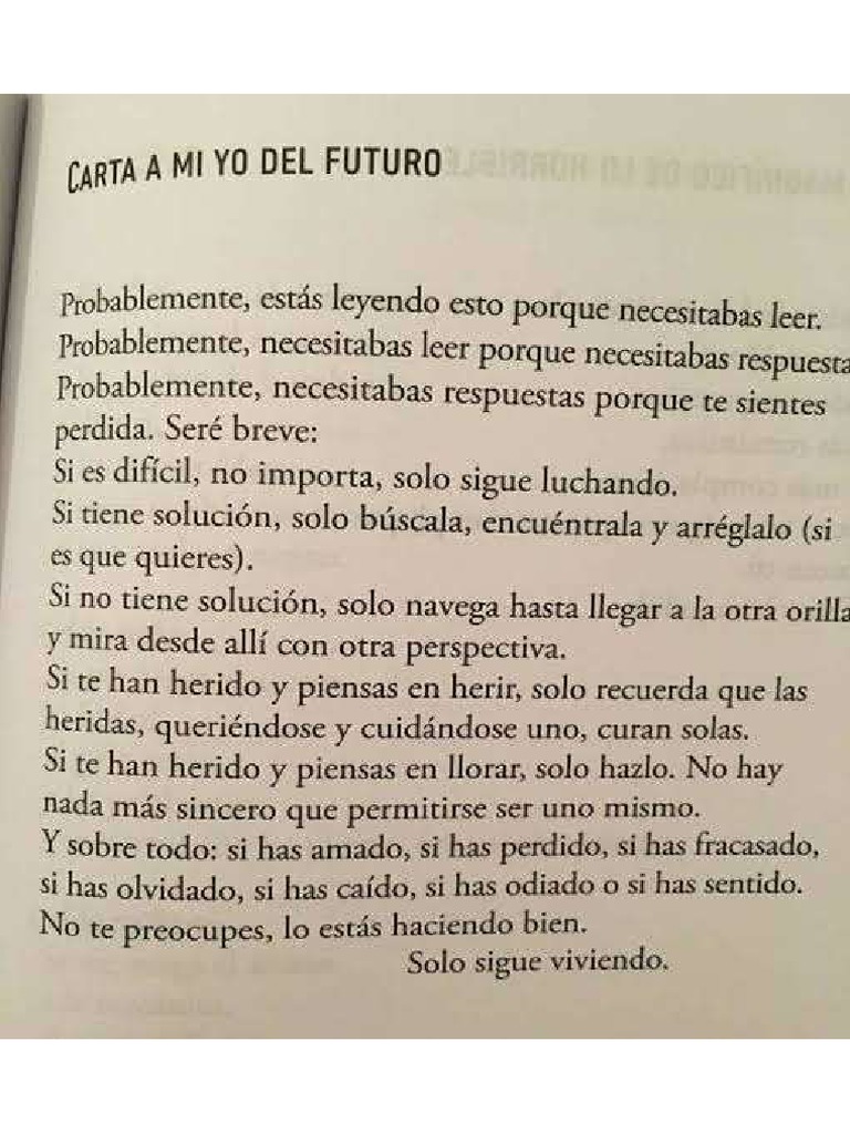 Carta A Mi YO Del Futuro | PDF