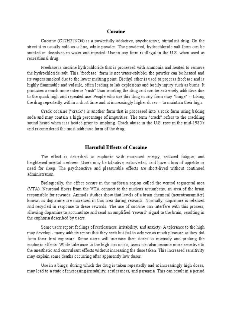 Drugs - Cocaine and Ecstasy | PDF | Mdma | Cocaine