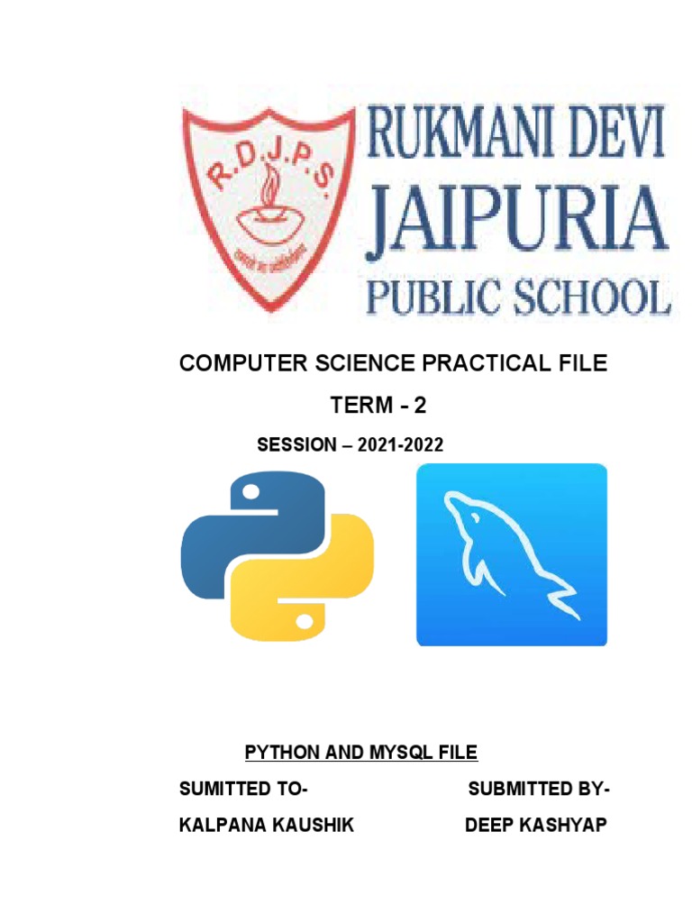 Computer Science Practical File Term-2 | PDF | Computer Engineering ...