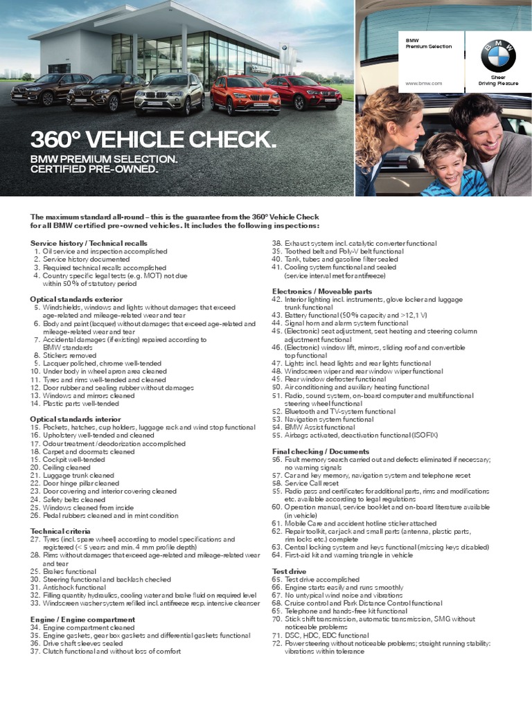 Comprehensive 360 Degree Vehicle Check: BMW's Rigorous Certification ...