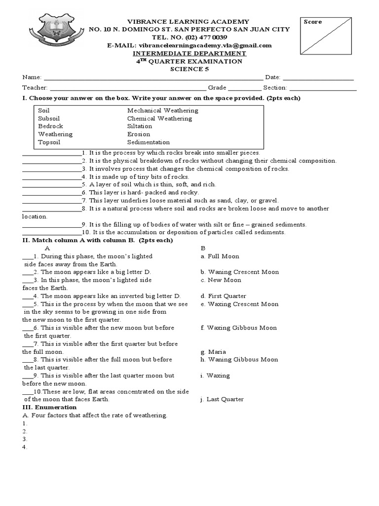 Science 5 | PDF | Tropical Cyclones | Moon