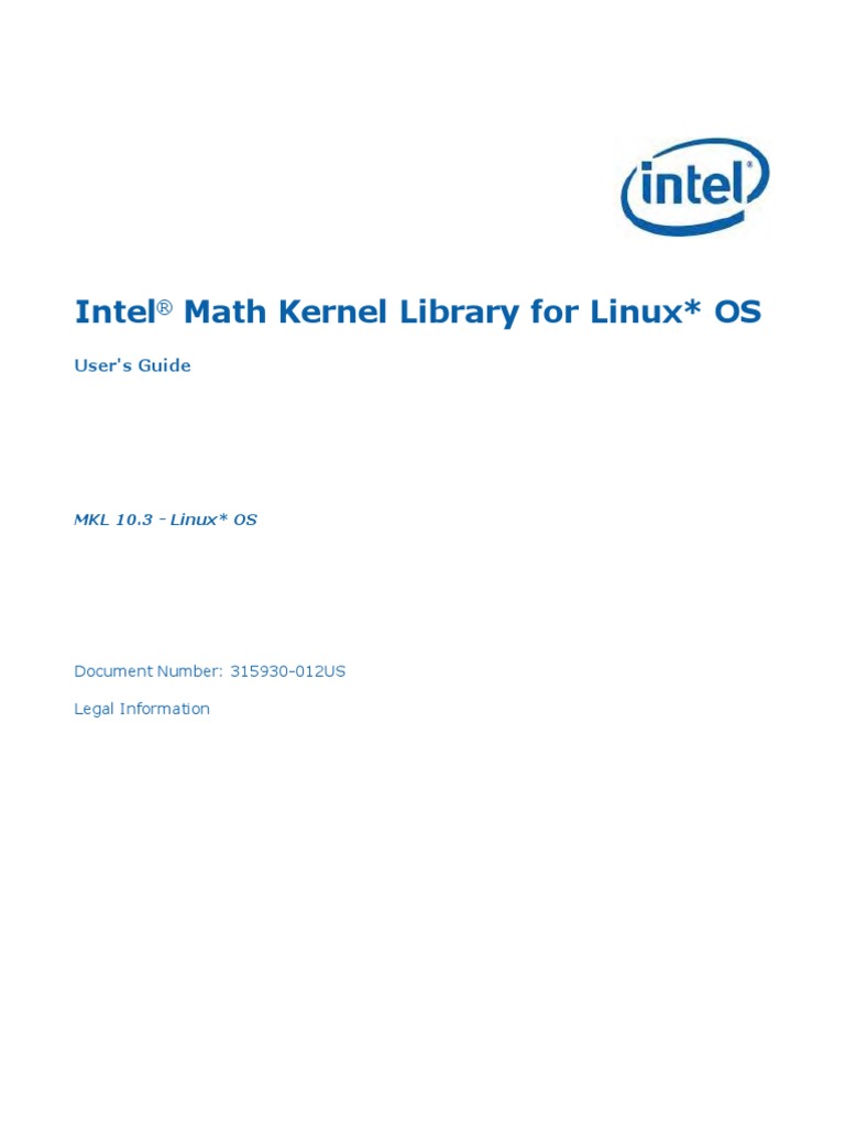 MKL Userguide LNX | PDF | Library (Computing) | Thread (Computing)
