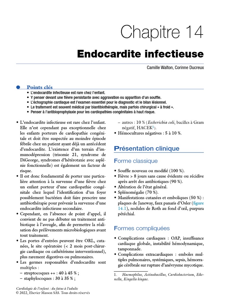 Article 5 Endocardite | PDF | Spécialités médicales | Système cardio-vasculaire