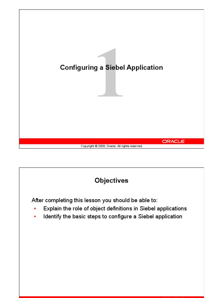 Configuring A Siebel Application Pdf Oracle Database Customer Relationship Management
