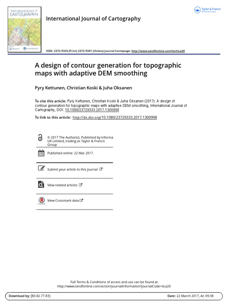 A Design of Contour Generation For Topographic Maps With Adaptive DEM ...