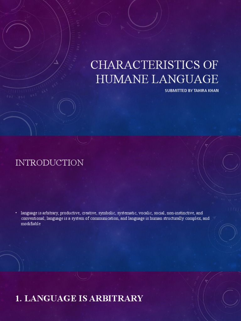 Characteristics of Language | PDF | Symbols | Word