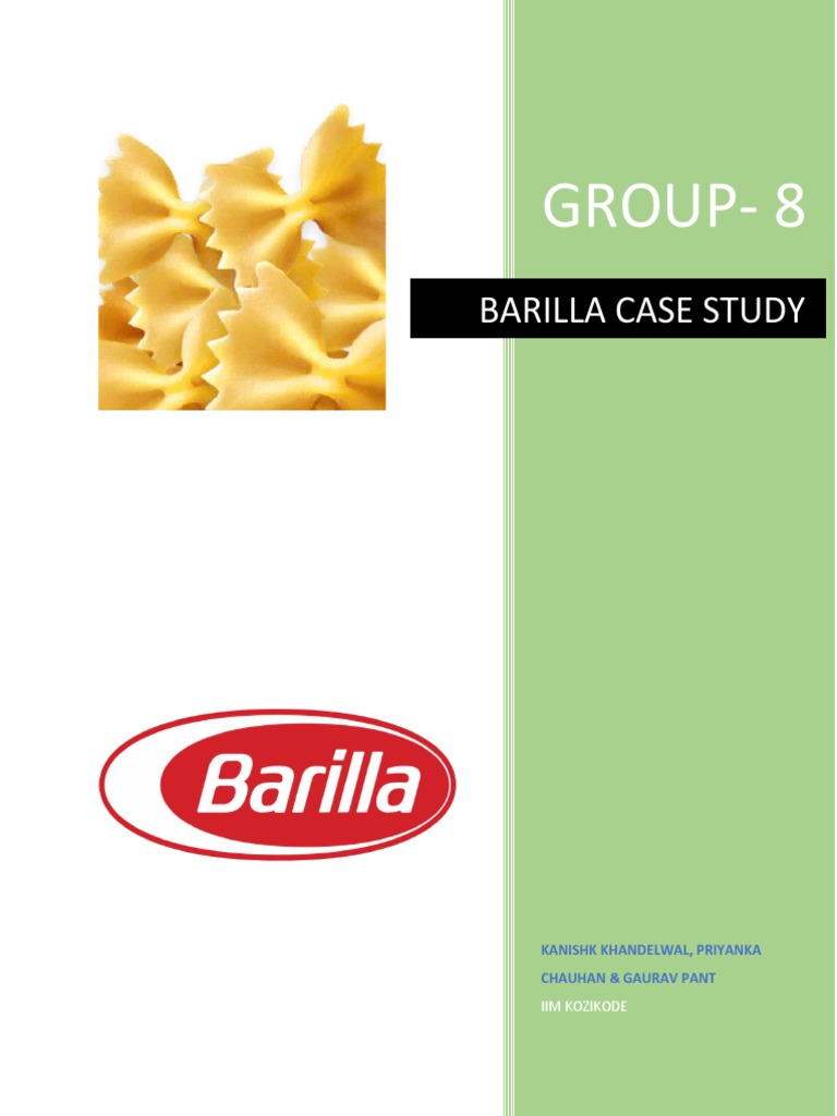 Group - 8 - Barilla SPA Case Study | PDF | Inventory | Supply Chain