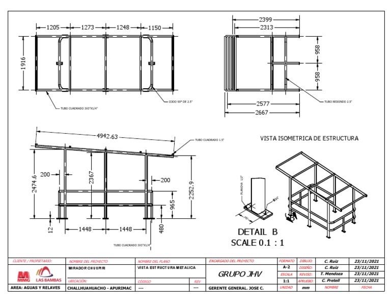 PLANO DE ESTRUCTURA METALICA | PDF