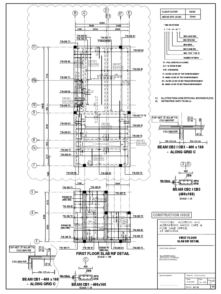 First Floor Slab Reinforcement Details | PDF