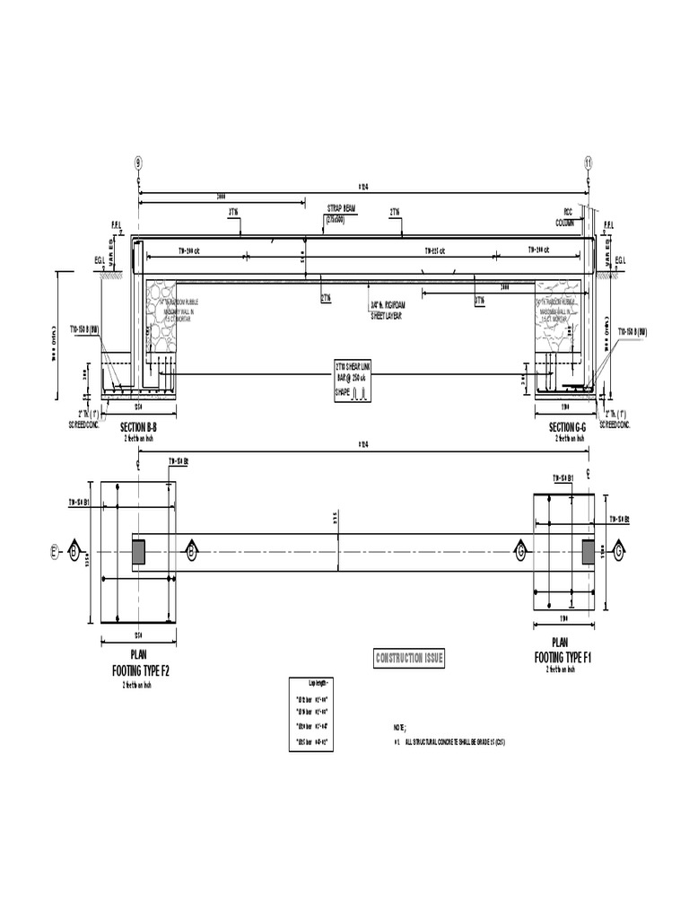Strap Beam RF Detail | PDF | Building Engineering | Civil Engineering